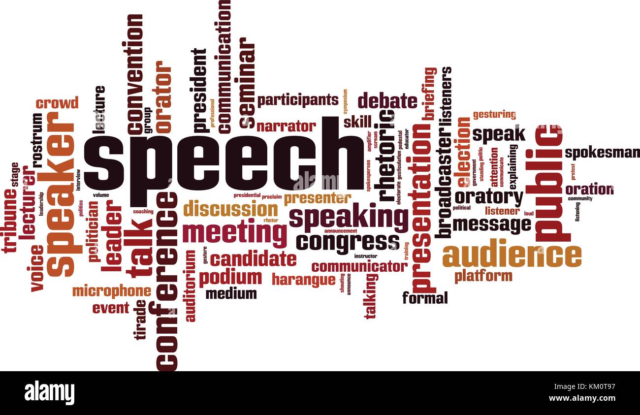 Speech word cloud concept. Vector illustration Stock Vector Image & Art ...