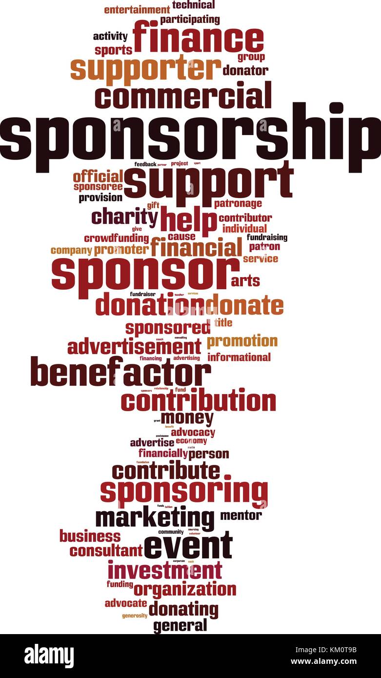 Sponsorship word cloud concept. Vector illustration Stock Vector Image ...