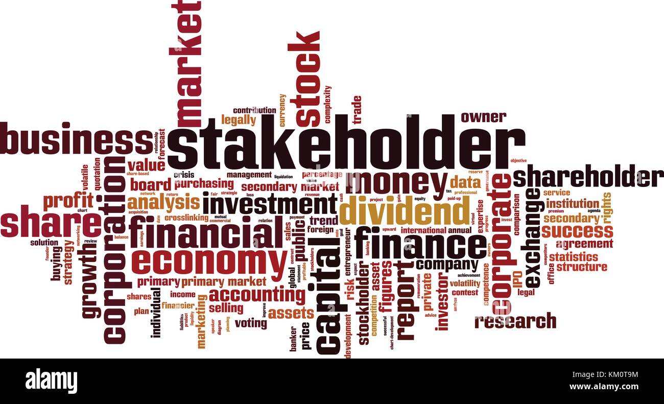 Stakeholder word cloud concept. Vector illustration Stock Vector Image ...