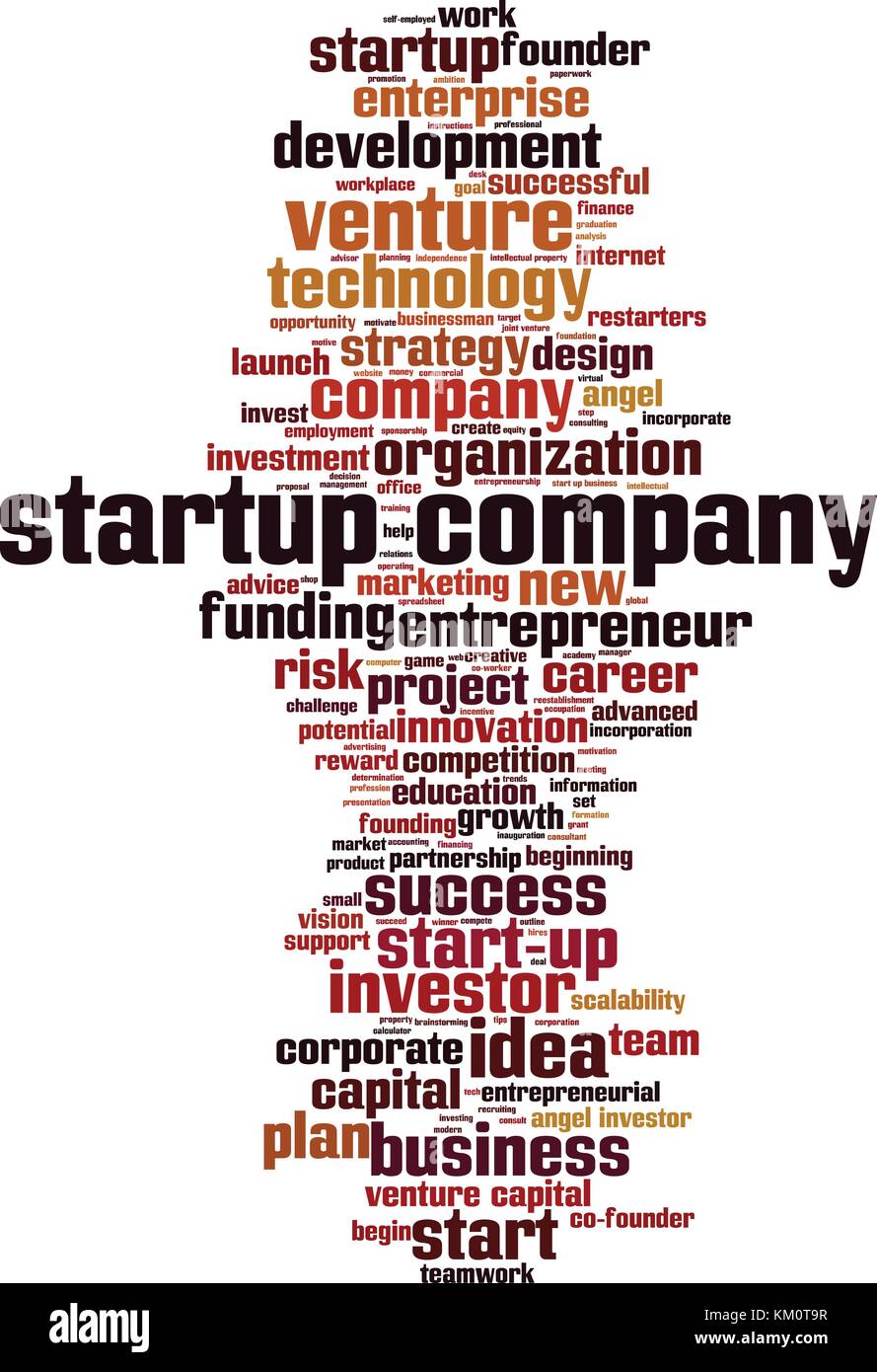 Startup company word cloud concept. Vector illustration Stock Vector ...