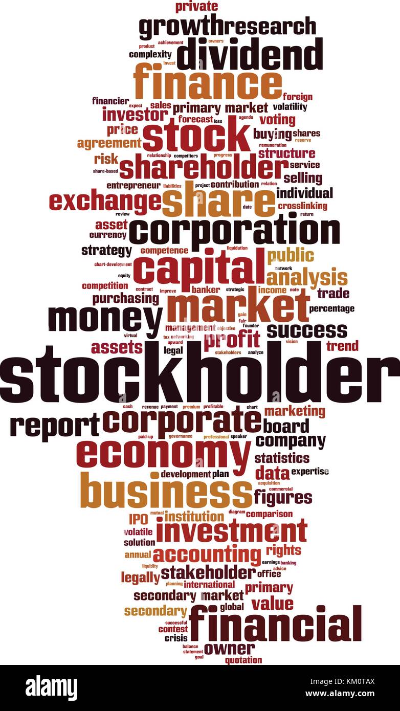 Stockholder word cloud concept. Vector illustration Stock Vector Image ...