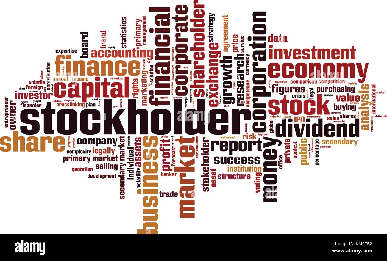 Stockholder word cloud concept. Vector illustration Stock Vector Image ...