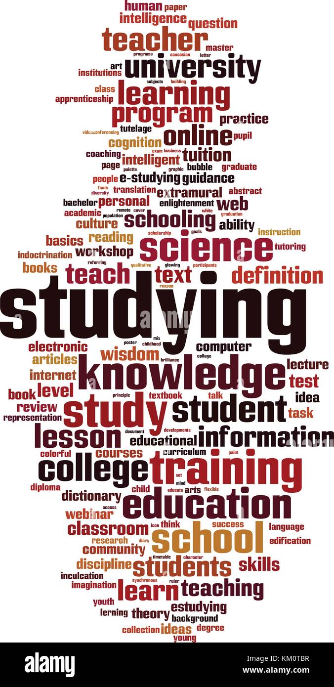 Studying word cloud concept. Vector illustration Stock Vector Image ...
