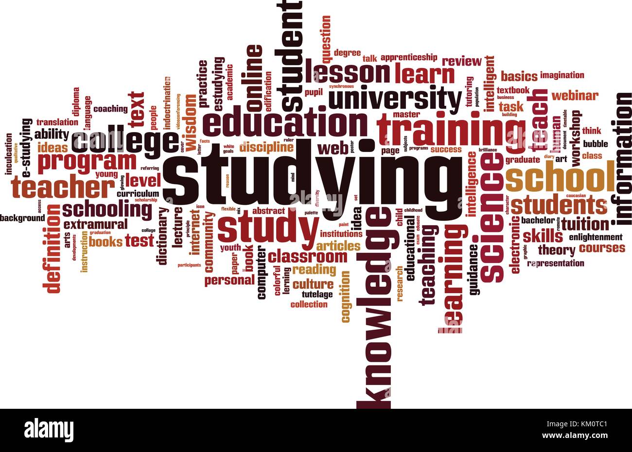 Studying word cloud concept. Vector illustration Stock Vector Image ...