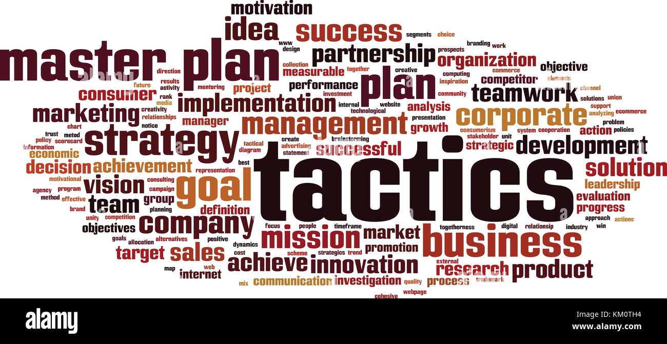 Tactics word cloud concept. Vector illustration Stock Vector Image ...