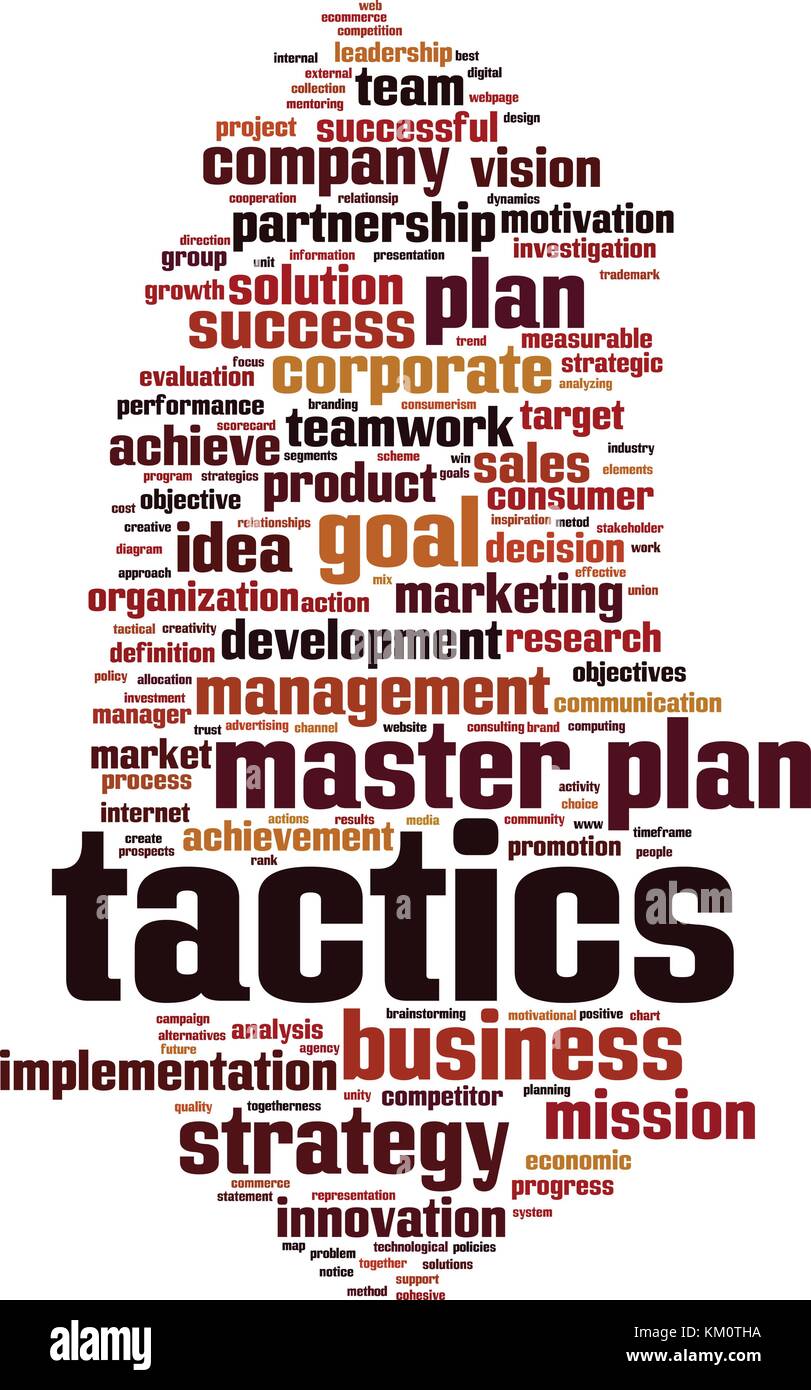 Tactics word cloud concept. Vector illustration Stock Vector Image ...