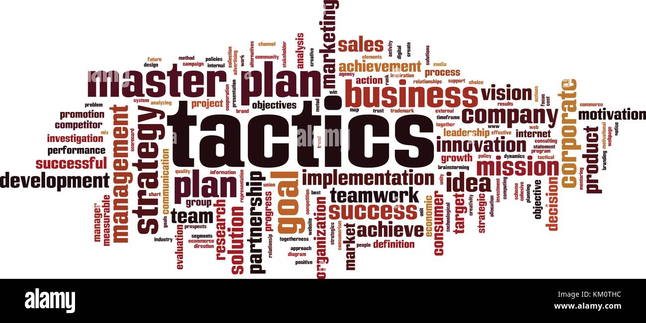 Tactics word cloud concept. Vector illustration Stock Vector Image ...