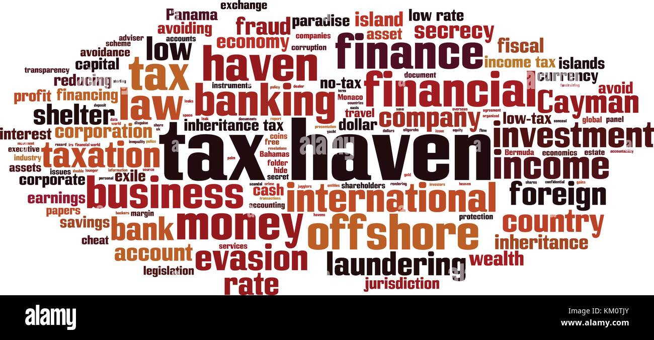 Tax haven word cloud concept. Vector illustration Stock Vector Image ...