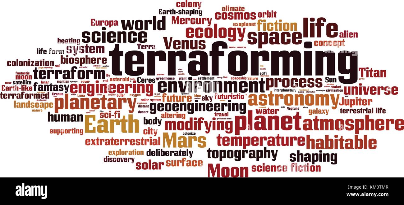 Terraforming word cloud concept. Vector illustration Stock Vector Image ...