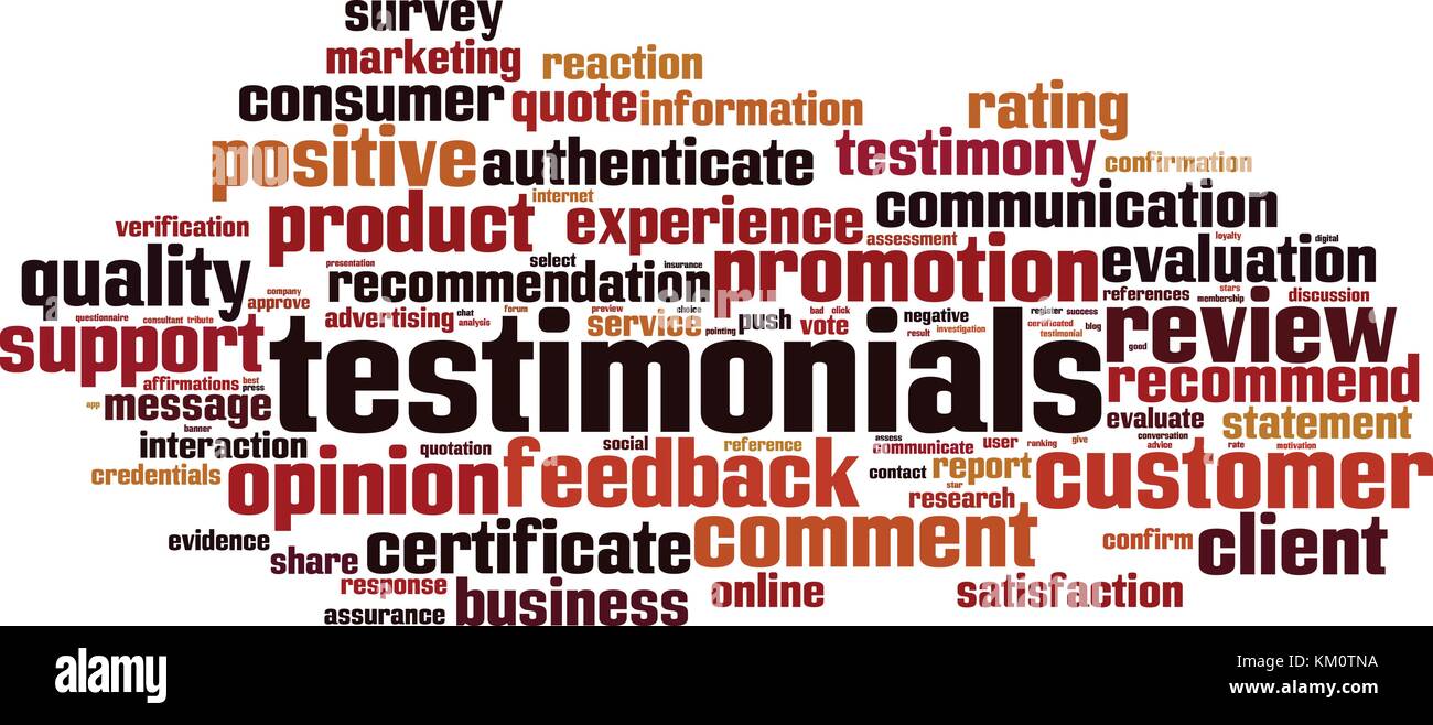 Testimonials word cloud concept. Vector illustration Stock Vector Image ...