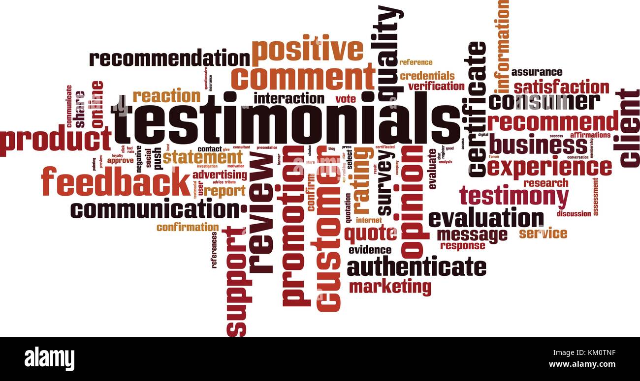Testimonials word cloud concept. Vector illustration Stock Vector Image ...