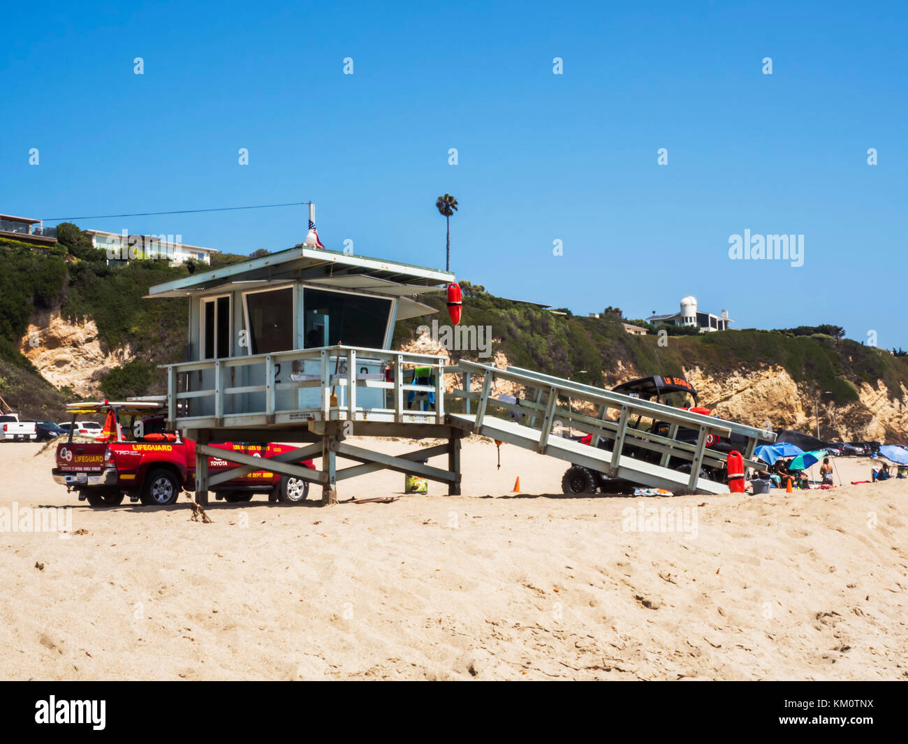 Lifeguard Tower at Zuma Beach, on the 13th August, 2017 - Zuma Beach ...
