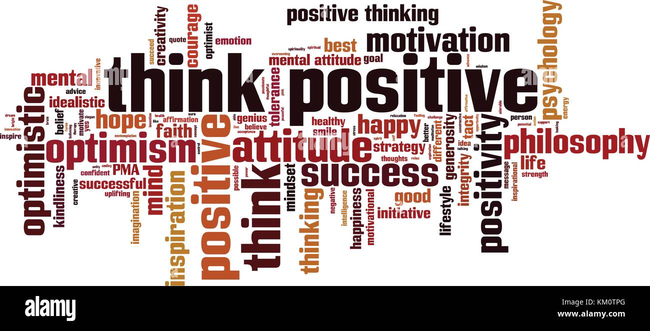 Think positive word cloud concept. Vector illustration Stock Vector ...