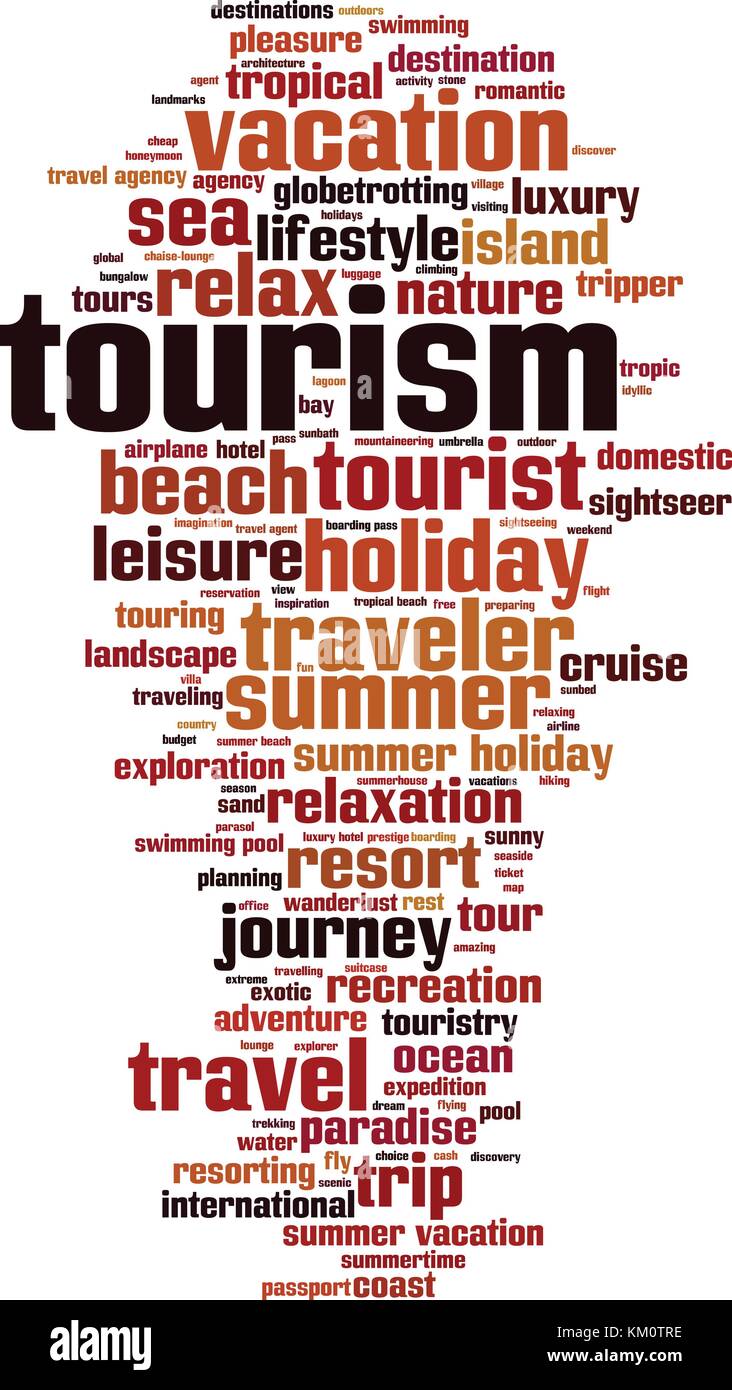 Tourism word cloud concept. Vector illustration Stock Vector Image ...