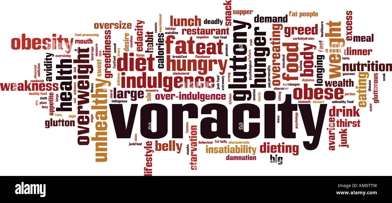 Voracity word cloud concept. Vector illustration Stock Vector Image ...