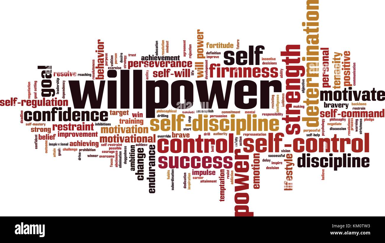 Willpower word cloud concept. Vector illustration Stock Vector Image ...