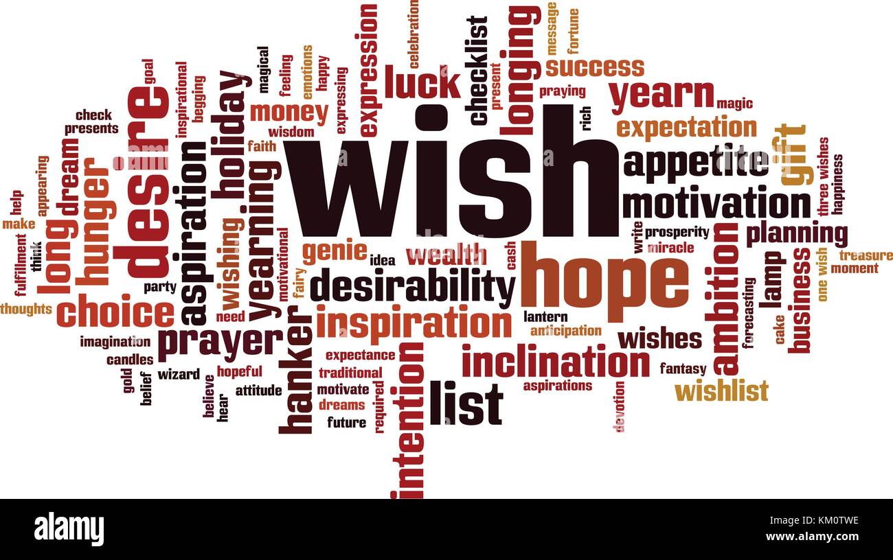 Wish word cloud concept. Vector illustration Stock Vector Image & Art ...