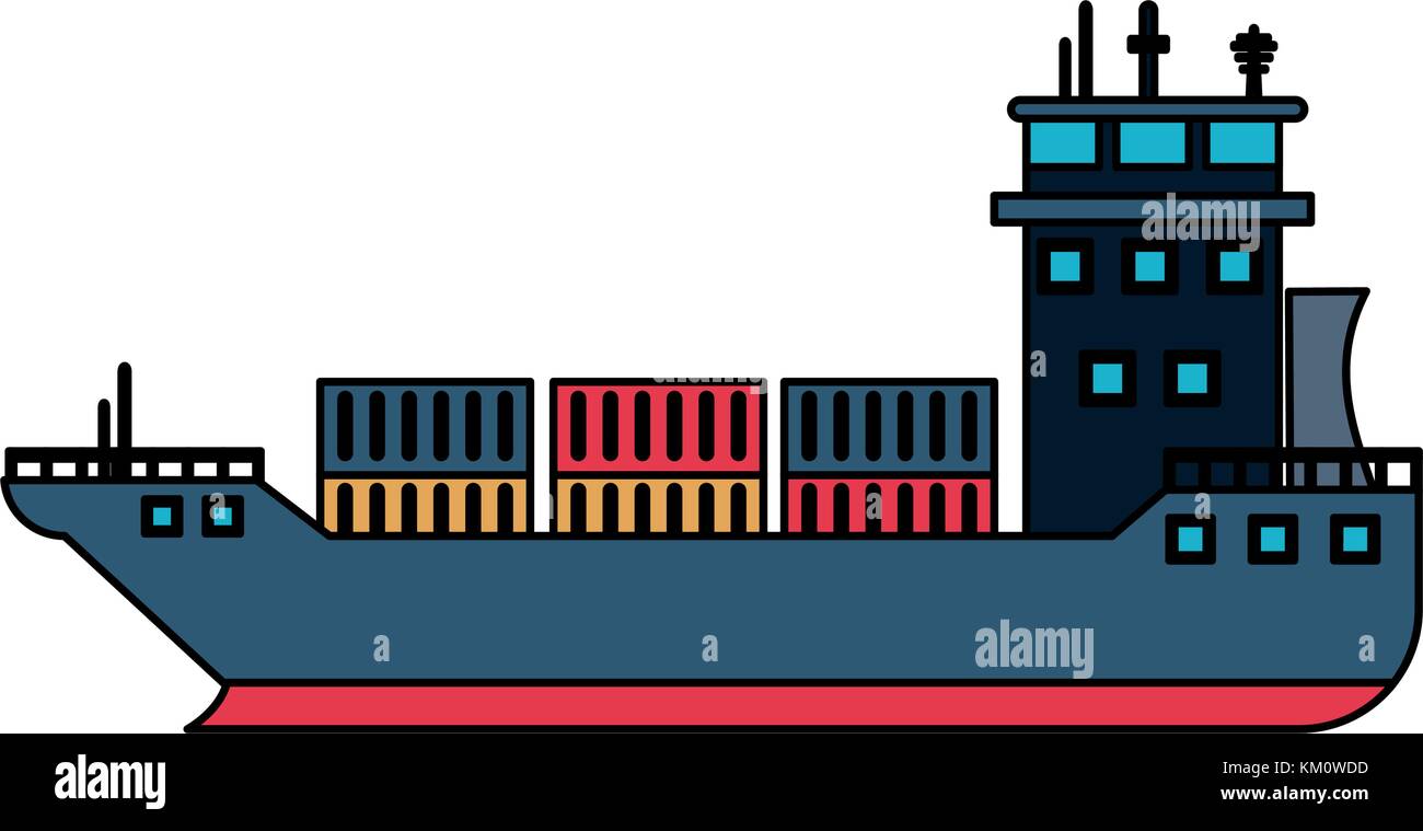 Freigther cargo ship Stock Vector Image & Art - Alamy