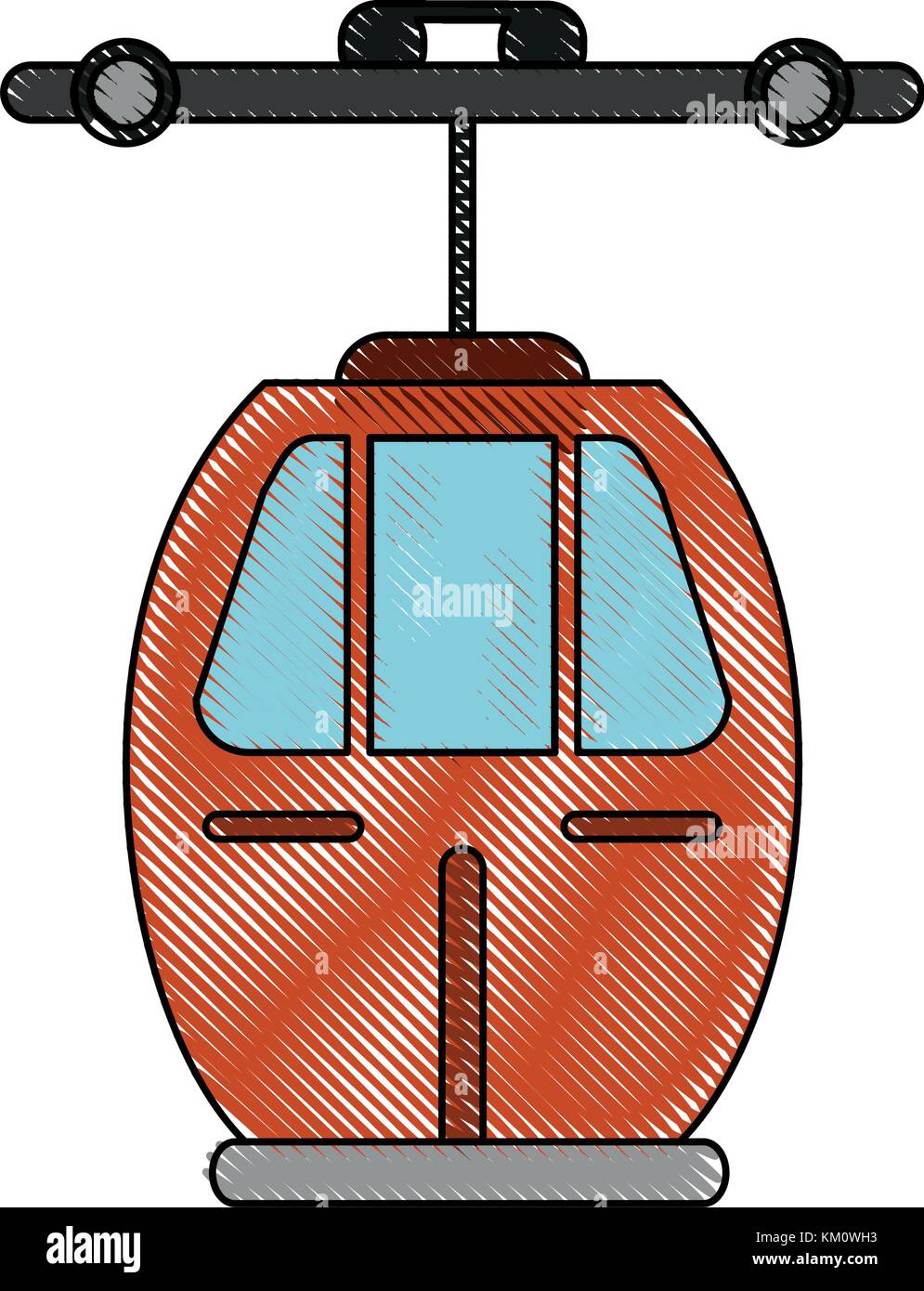 Cableway mountain transport Stock Vector Image & Art - Alamy