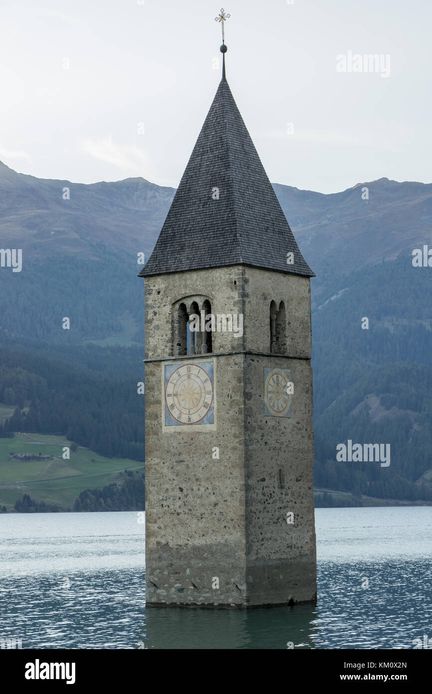 Bell tower submerged lake reschen hi-res stock photography and images ...