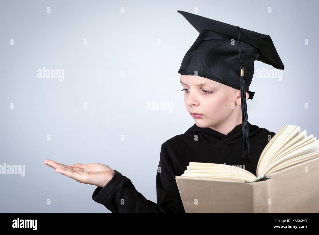Boy with a student hat. Knowledge, education and a successful career ...