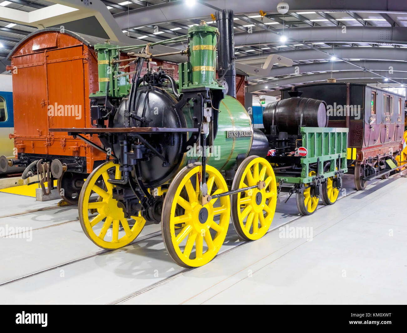 “Sans Pareil” steam locomotive built by Timothy Hackworth in 1829, this ...