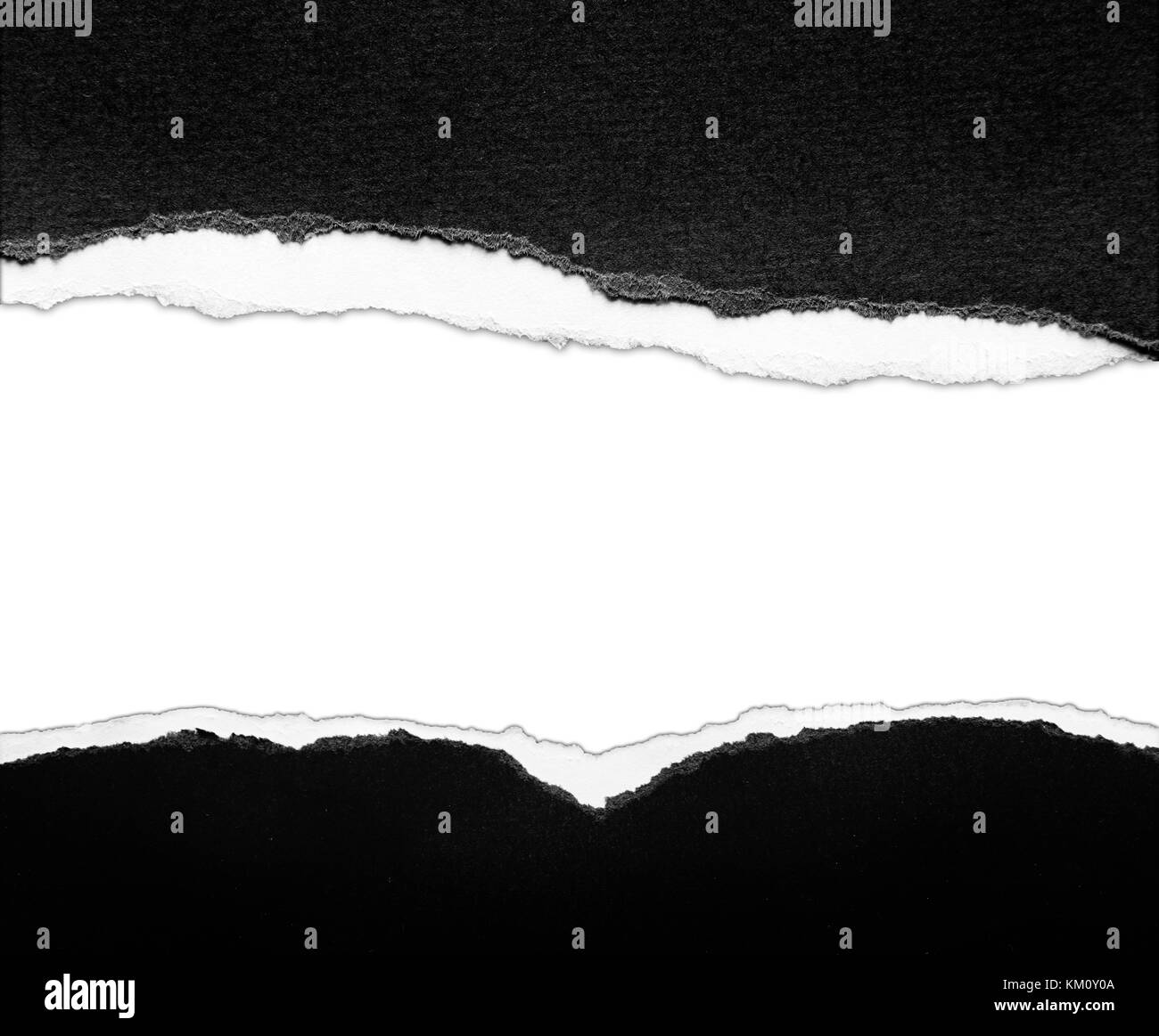 Ripped paper on white, space for copy Stock Photo - Alamy