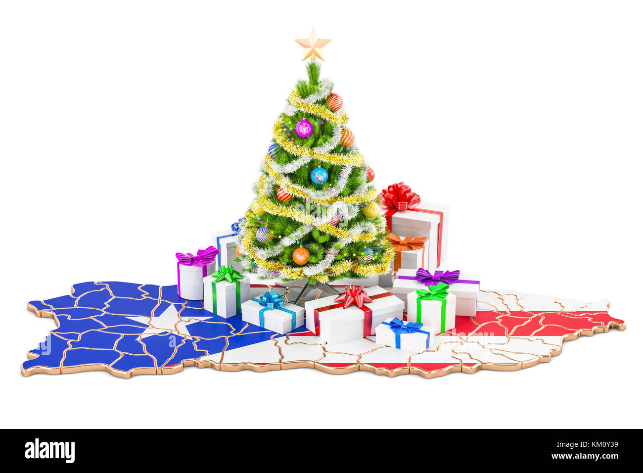 Puerto rico flag ribbon hi-res stock photography and images - Alamy