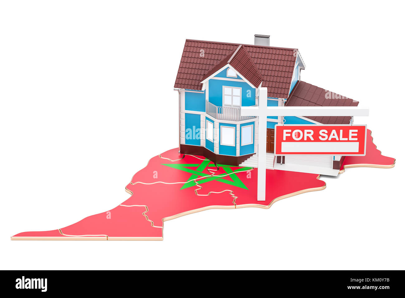 Property for sale and rent in Morocco concept, 3D rendering Stock Photo ...