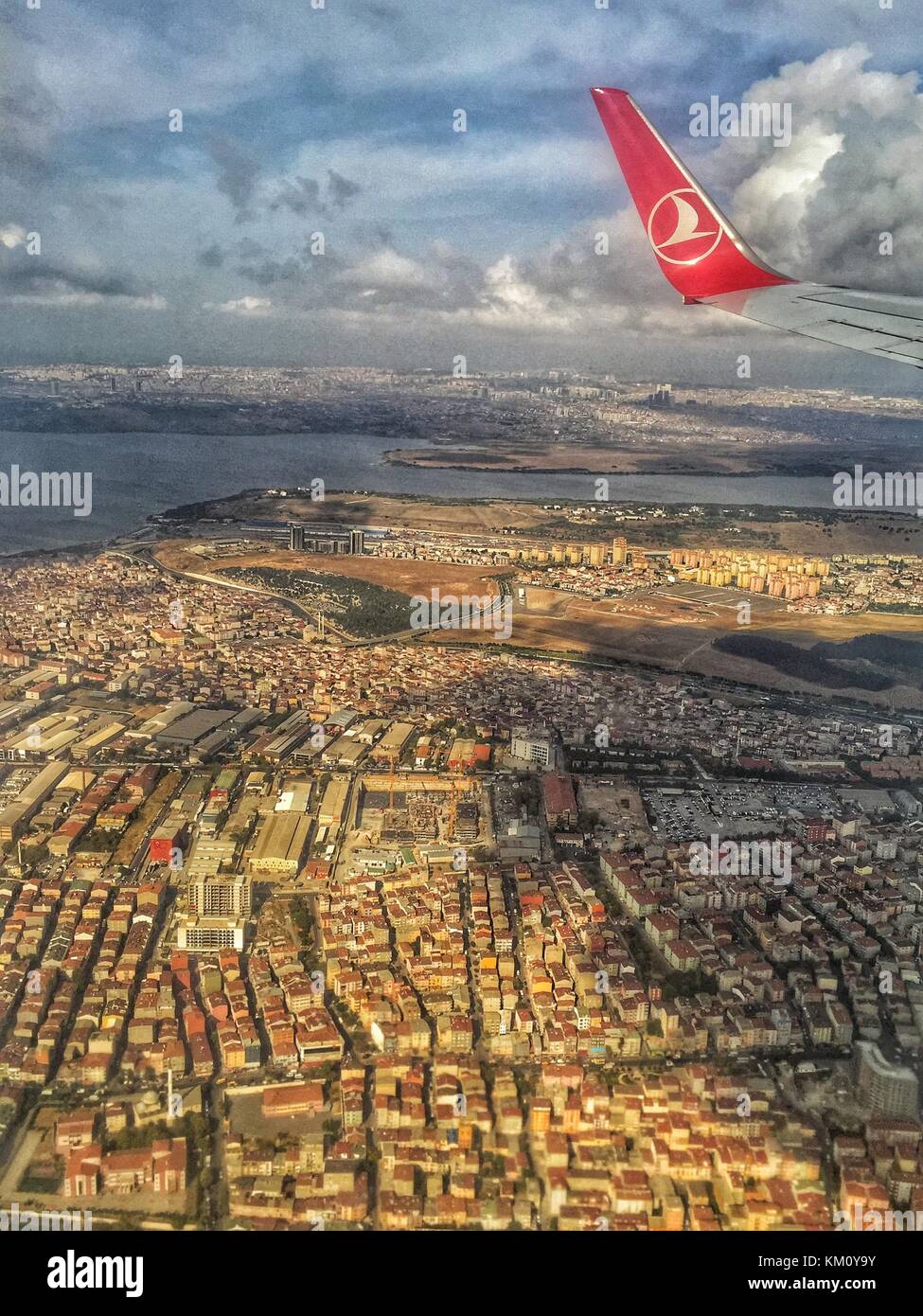 View from a Turkish Airlines plane Stock Photo - Alamy