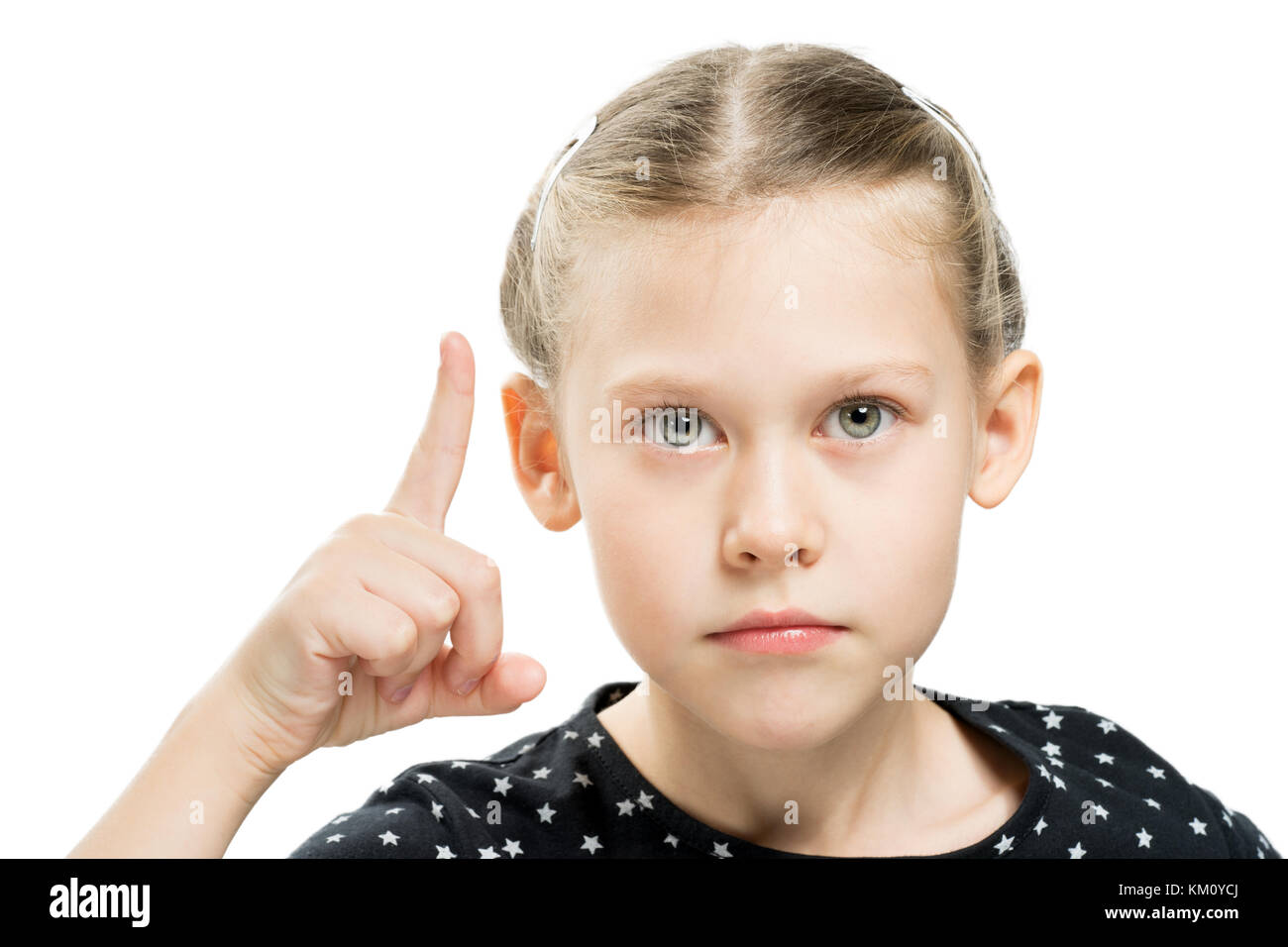 Emotion girls attention on white background isolated Stock Photo - Alamy