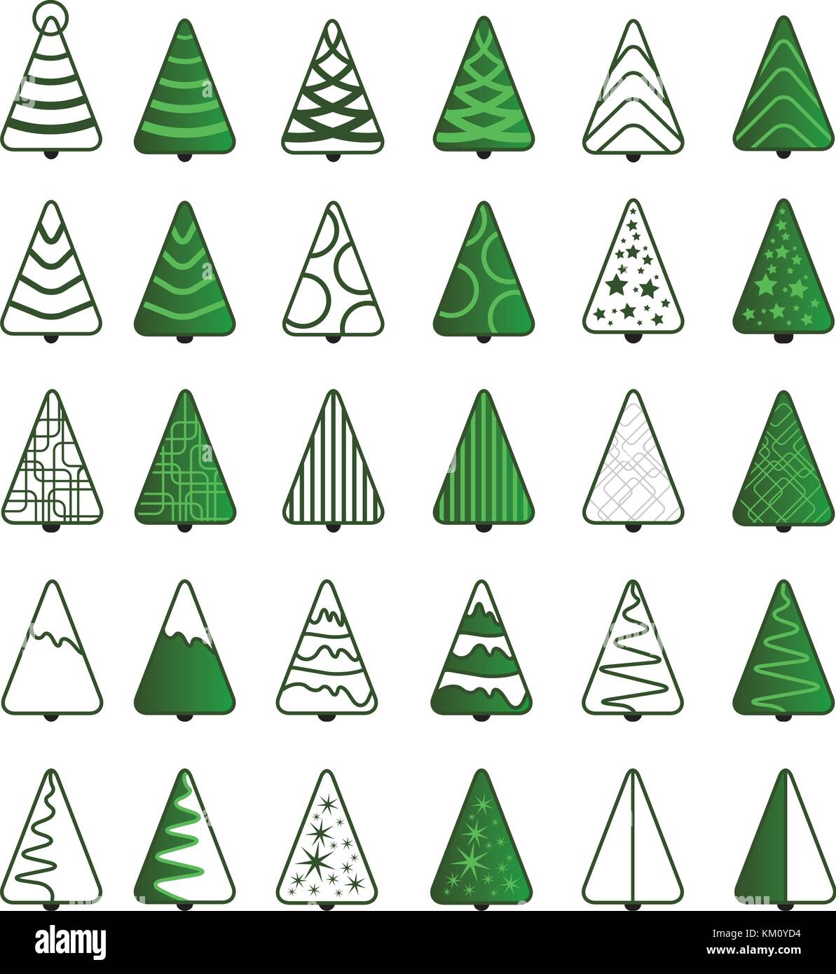Christmas Tree Icon set Stock Vector Image & Art - Alamy