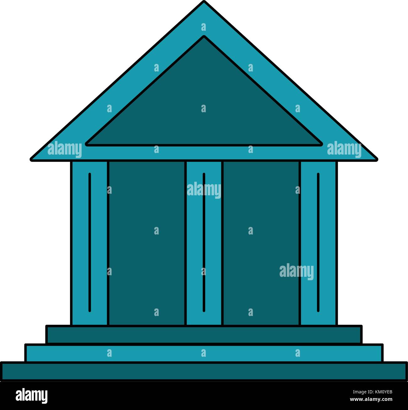 Bank building symbol Stock Vector Image & Art - Alamy