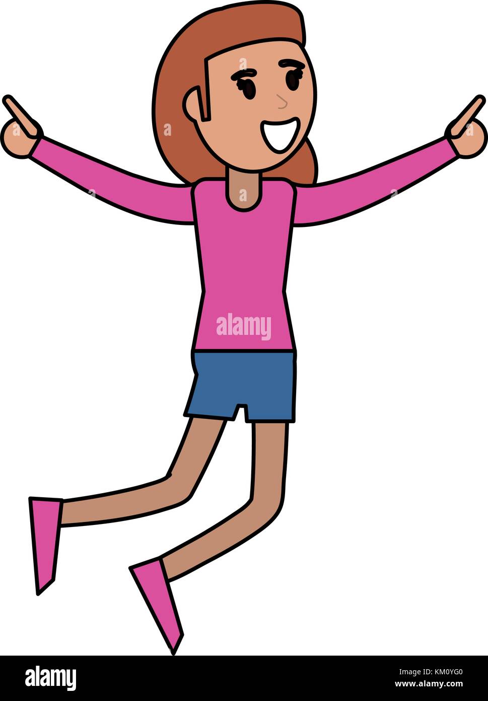 Woman Celebrating Cartoon High Resolution Stock Photography and Images ...