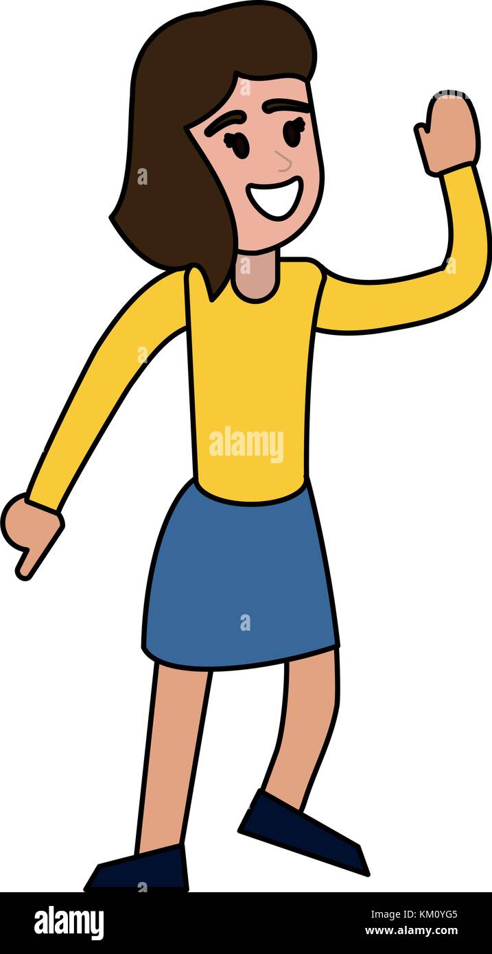 Woman Celebrating Cartoon High Resolution Stock Photography and Images ...