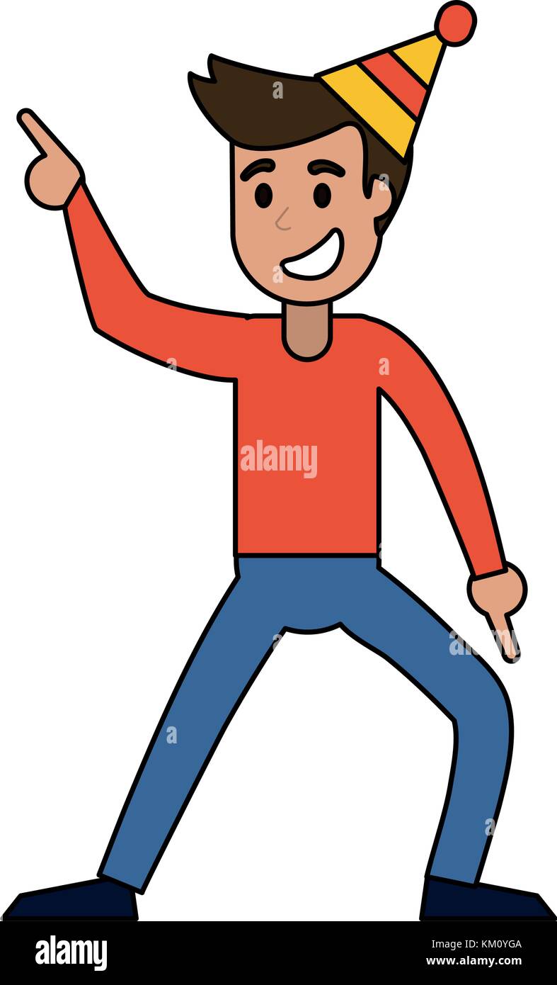 Young man celebrating cartoon Stock Vector Image & Art - Alamy