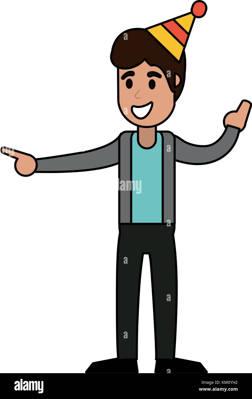 Young man celebrating cartoon Stock Vector Image & Art - Alamy
