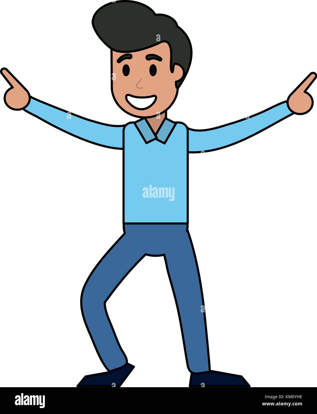 Young man celebrating cartoon Stock Vector Image & Art - Alamy