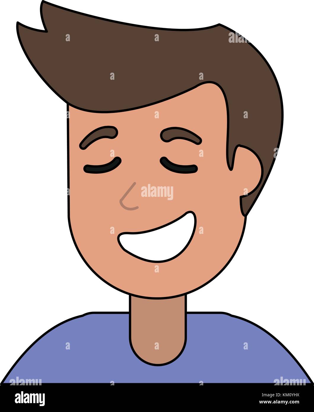 Young man celebrating face cartoon Stock Vector Image & Art - Alamy