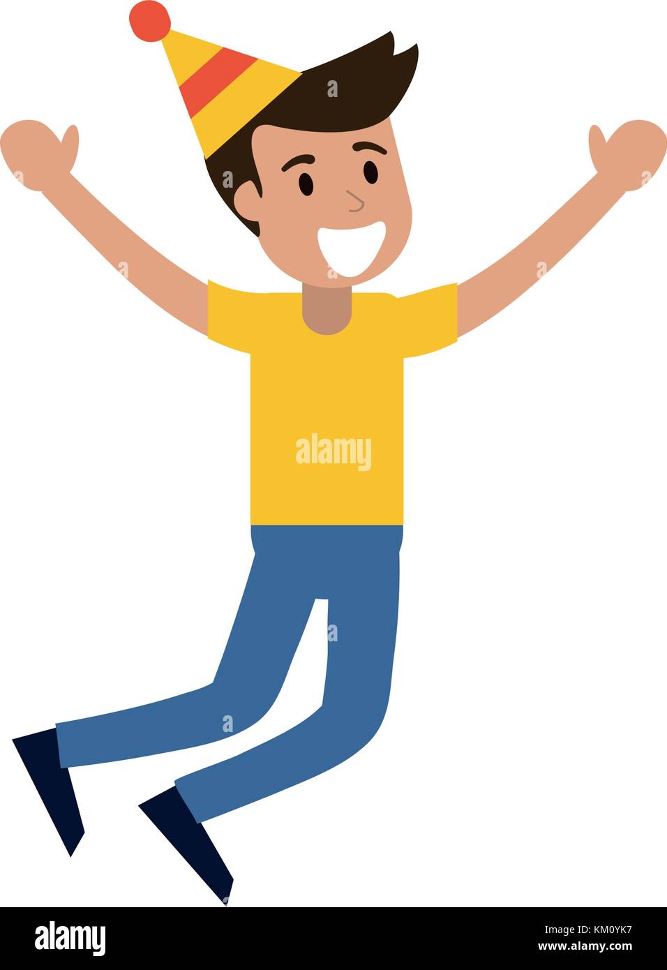 Young man celebrating cartoon Stock Vector Image & Art - Alamy