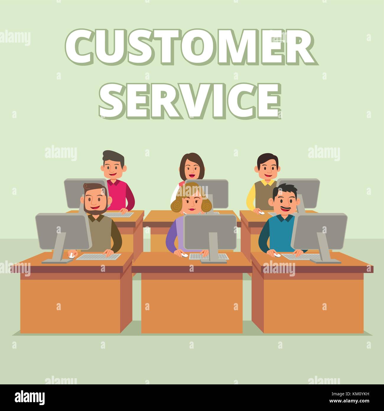 A vector illustration of Customer Service Technical Support Stock ...