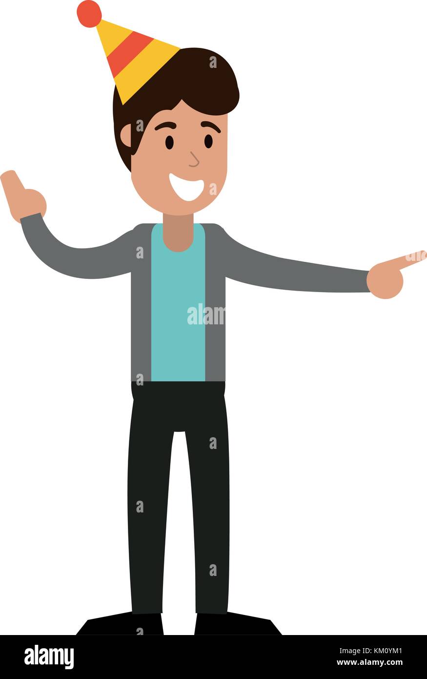 Young man celebrating cartoon Stock Vector Image & Art - Alamy