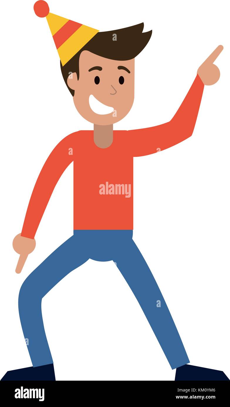 Young man celebrating cartoon Stock Vector Image & Art - Alamy