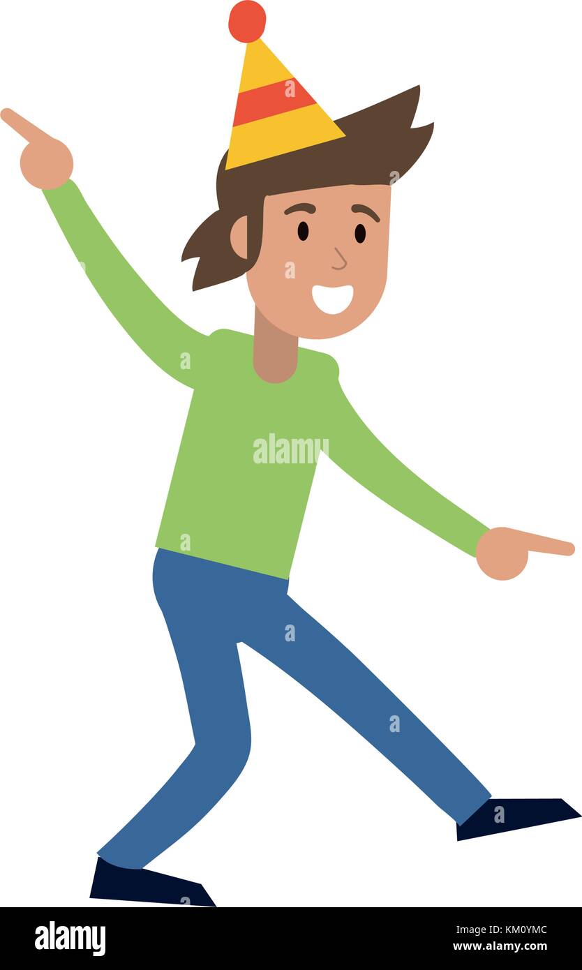 Young man celebrating cartoon Stock Vector Image & Art - Alamy