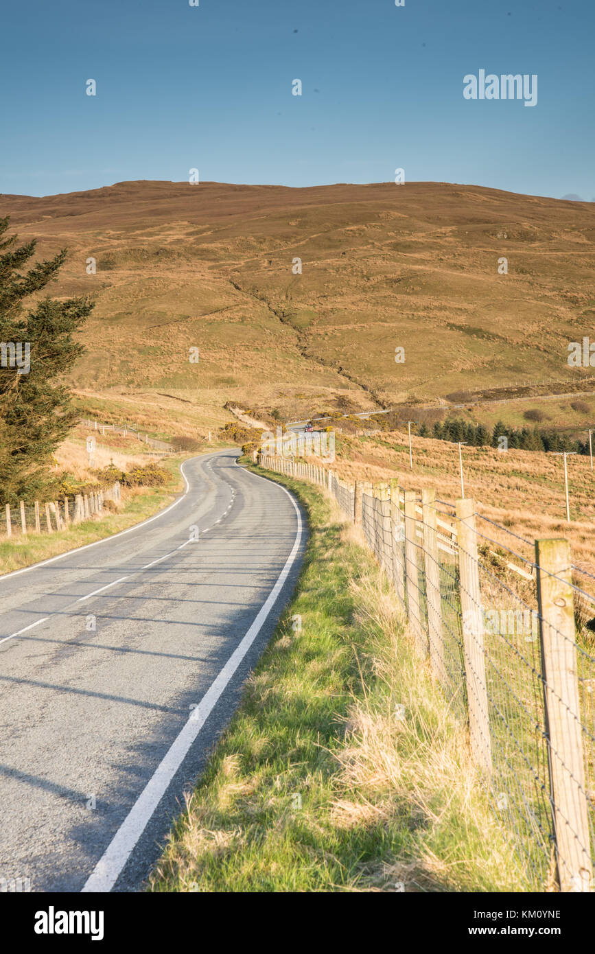 Countryside road in Highlands of Scotland Stock Photo - Alamy