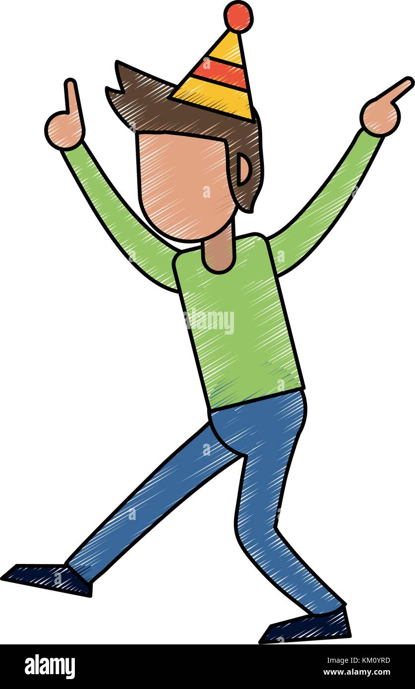 Young man celebrating cartoon Stock Vector Image & Art - Alamy