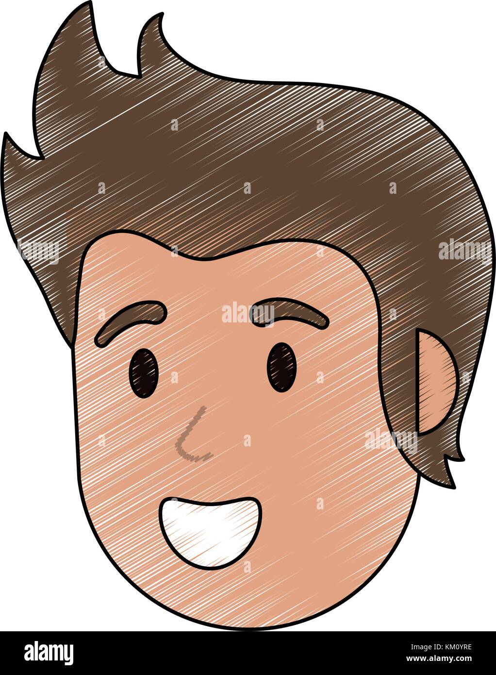 Young man celebrating face cartoon Stock Vector Image & Art - Alamy