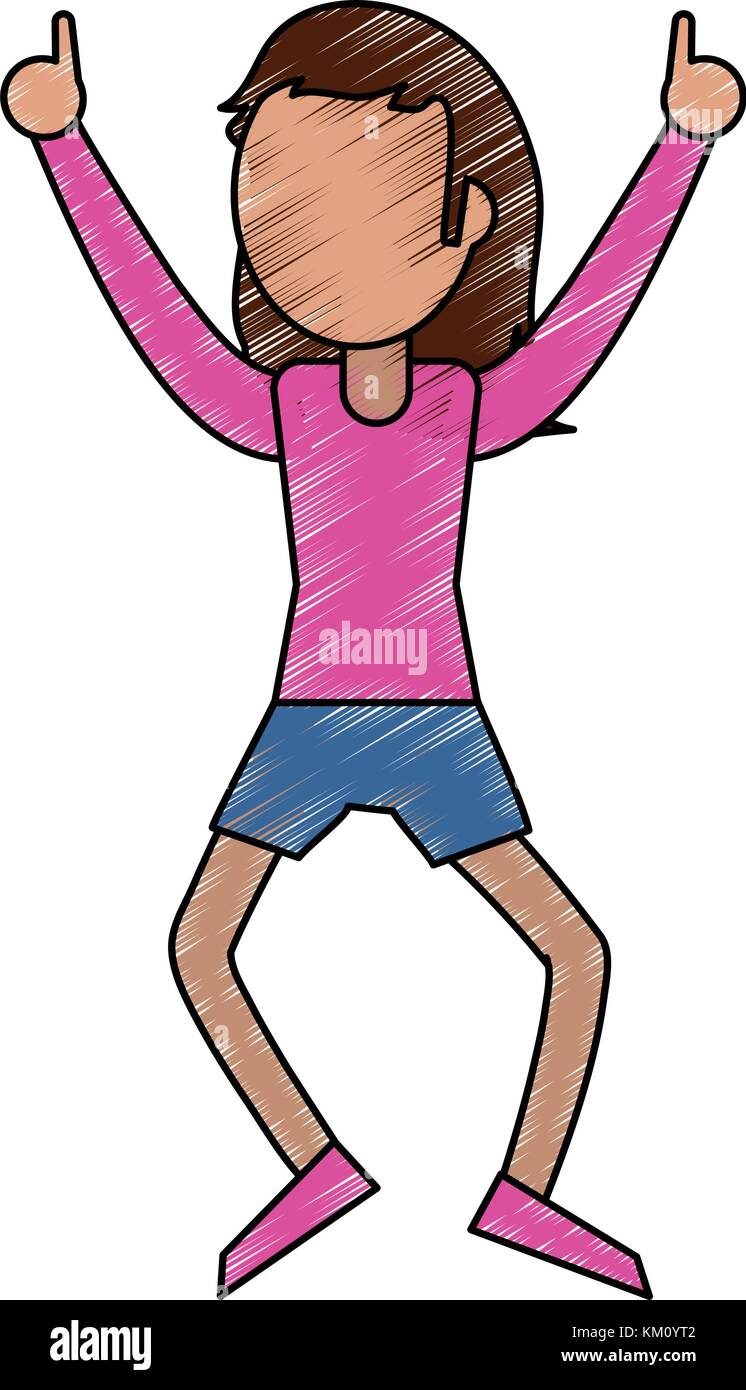 Young woman happy cartoon Stock Vector Image & Art - Alamy