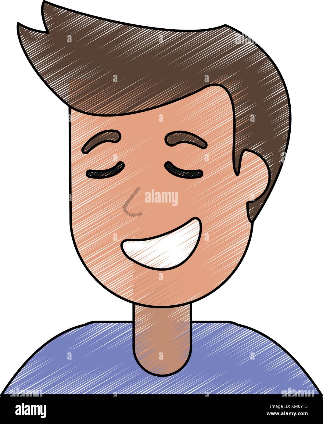 Young man celebrating face cartoon Stock Vector Image & Art - Alamy
