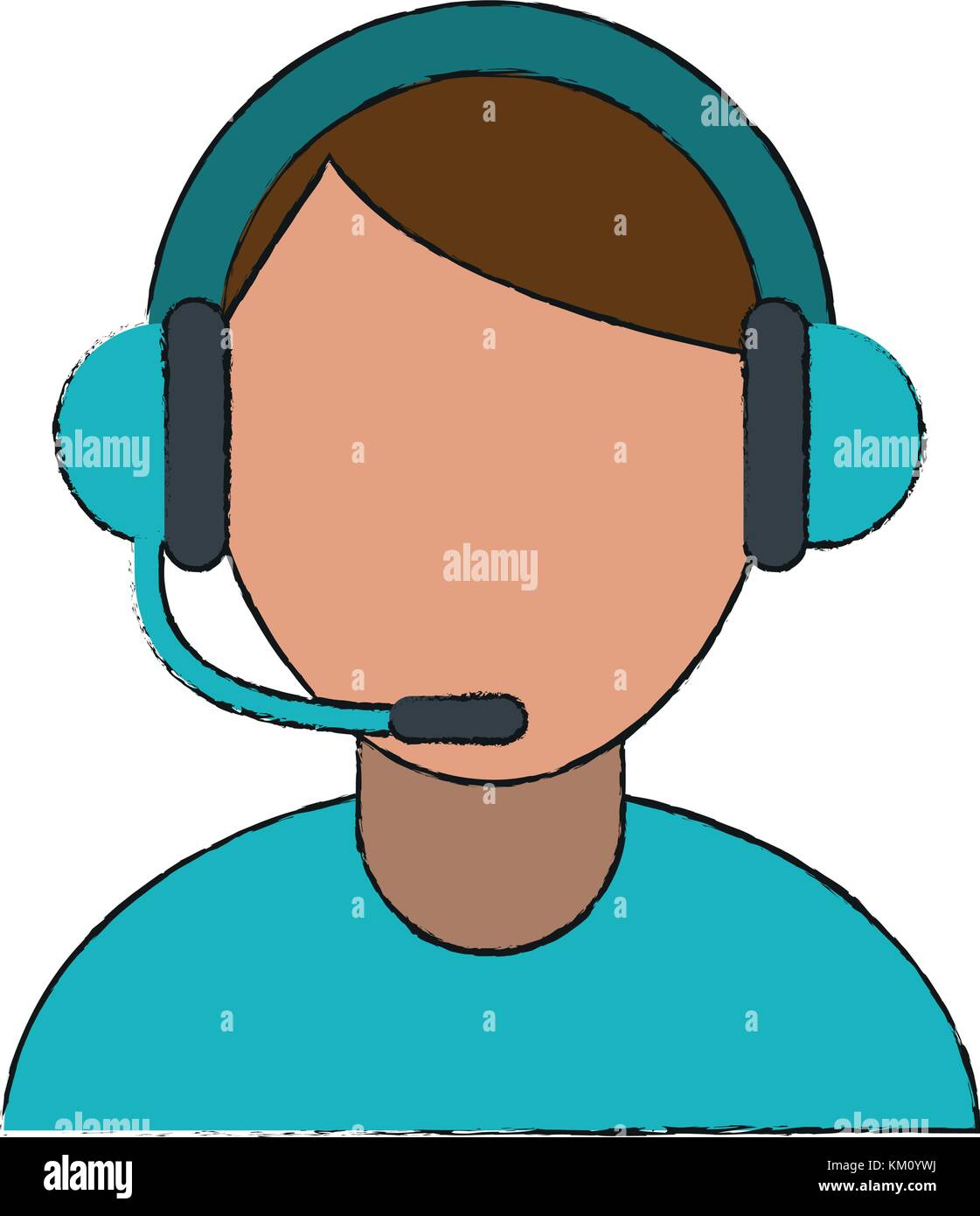 Call center agent symbol Stock Vector Image & Art - Alamy